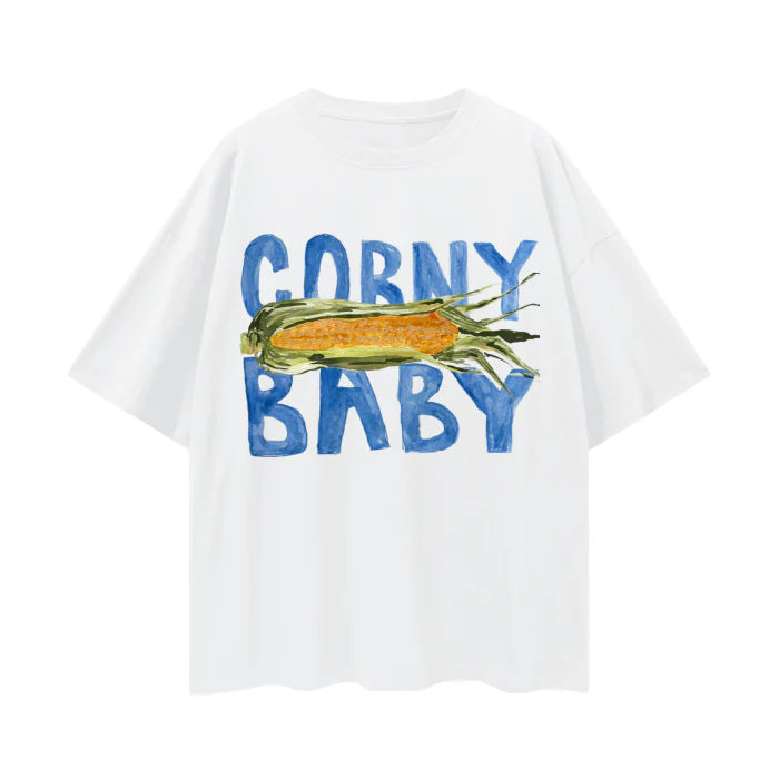 Corny Baby Tee | White – Betty and Lola