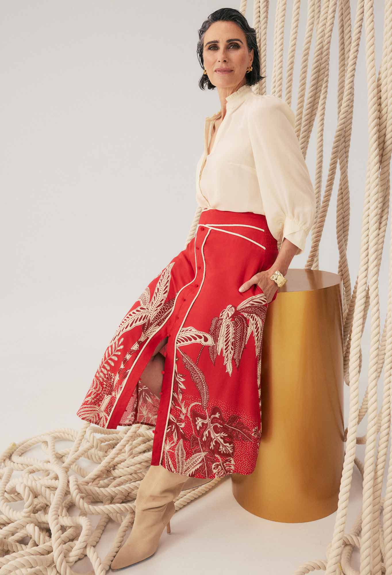 Harper Skirt | Crimson Palms – Betty and Lola