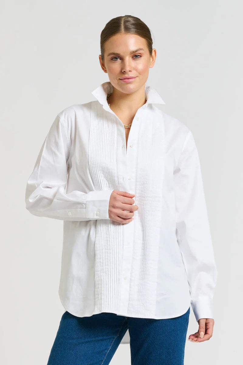Penny Shirt Pintuck | Oxford White – Betty and Lola
